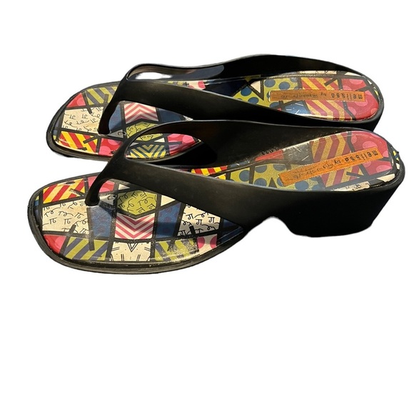 Melissa | Shoes | Melissa By Romeo Britto Womens Shoes 9 Black Art ...